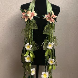 Orchids and Plumerias Graduation Lei With Sachet Bags - Etsy