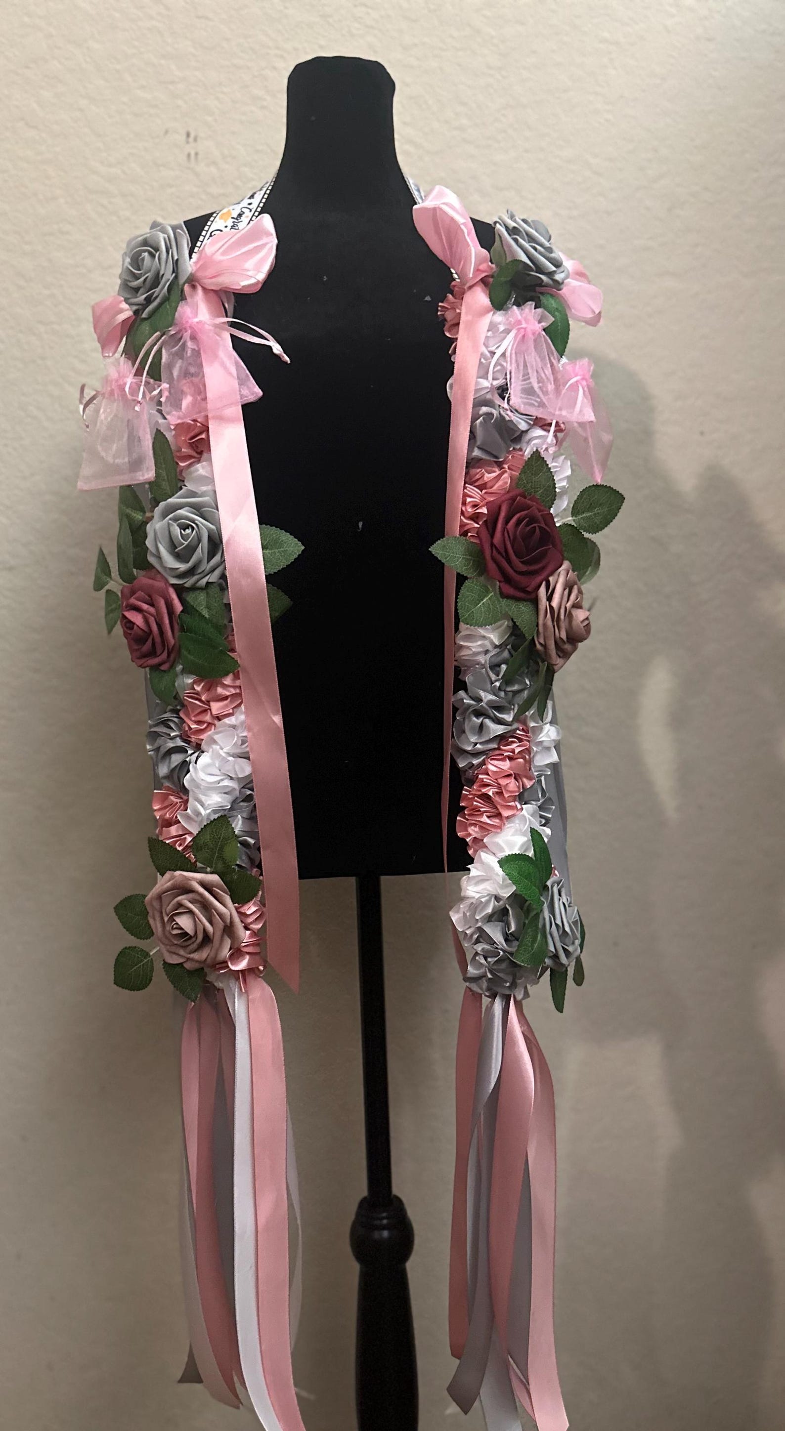 TRIPLE Ribbon Rose Graduation Lei With Sachet Bags - Etsy