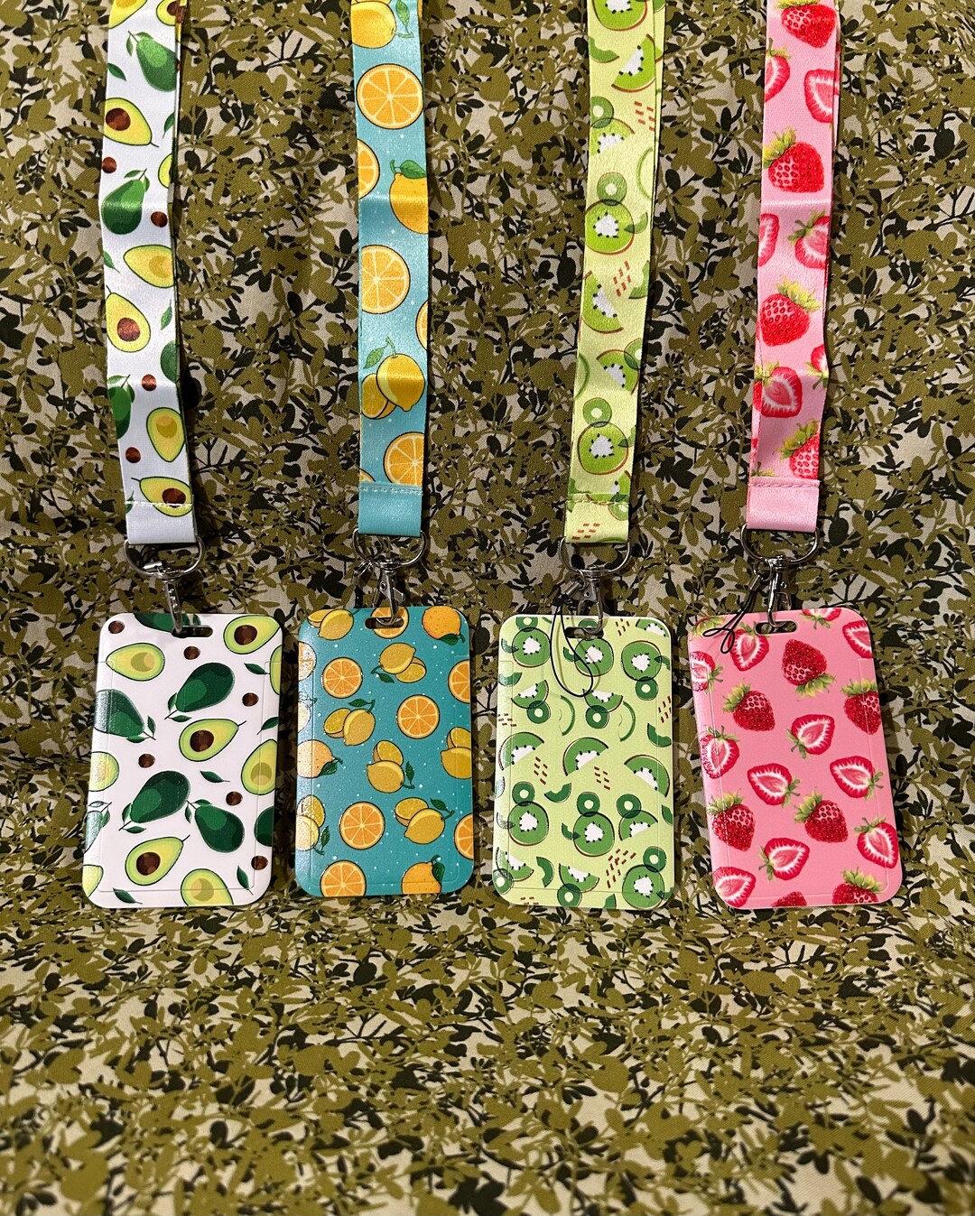 Kawaii Anime Inspired Fruit Design ID Card Holder W/ Matching Lanyard ...