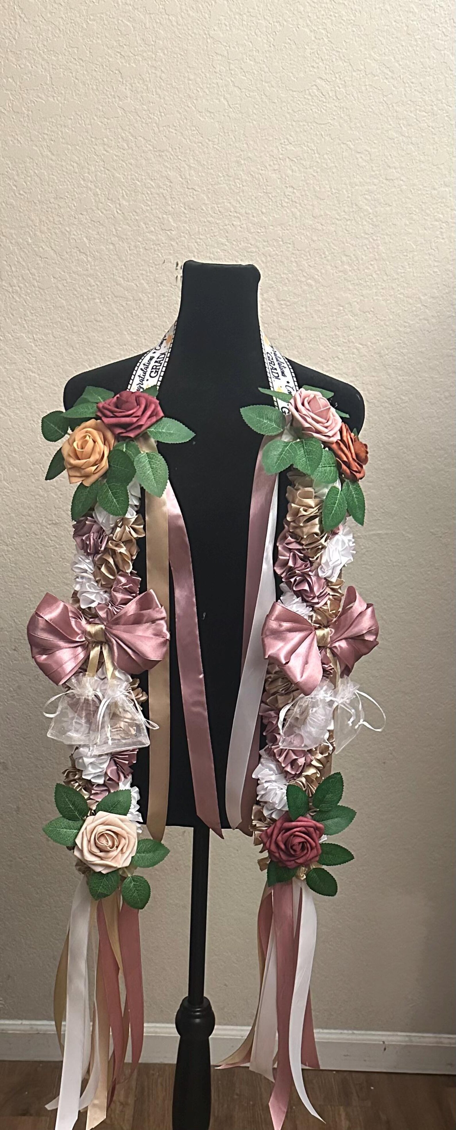 TRIPLE Ribbon Rose Graduation Lei With Sachet Bags - Etsy