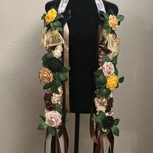 TRIPLE Ribbon Rose Graduation Lei With Sachet Bags - Etsy