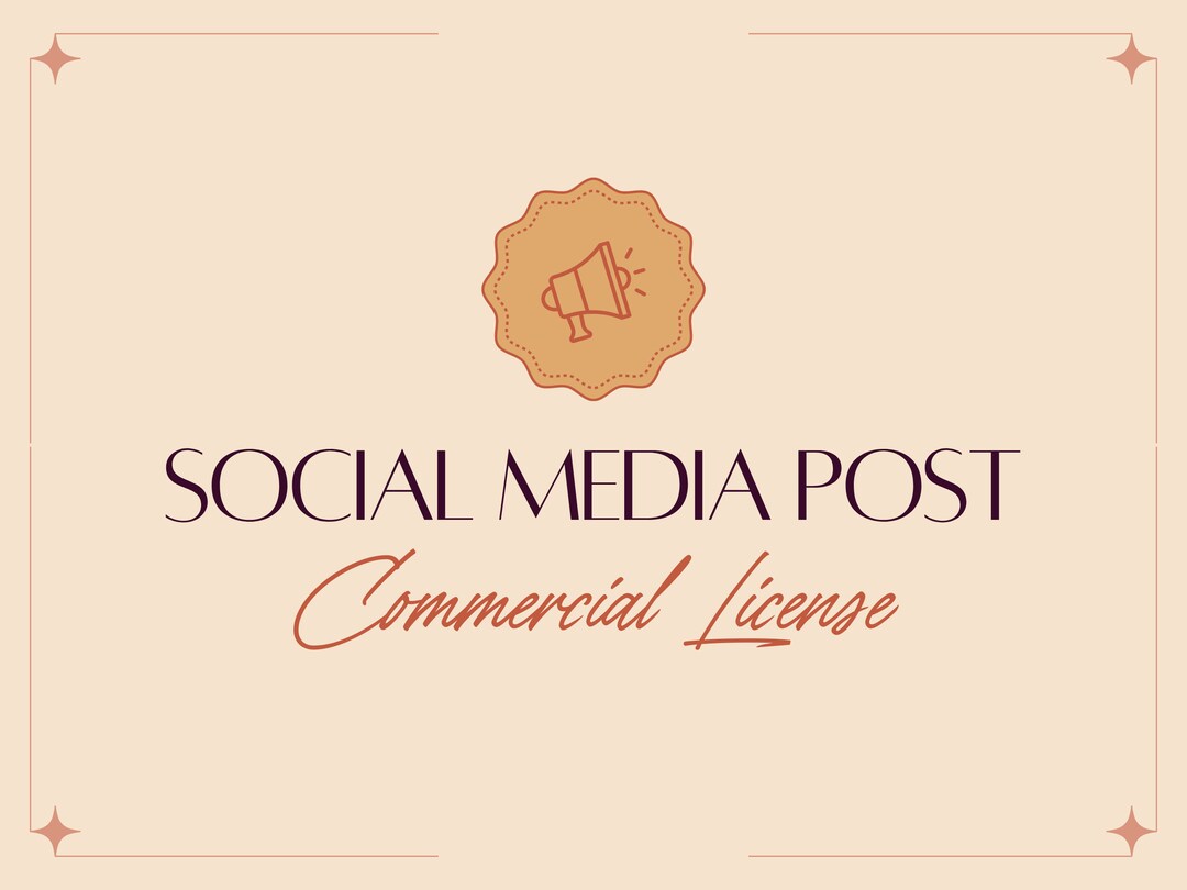 Social Media Post Commercial License - Etsy