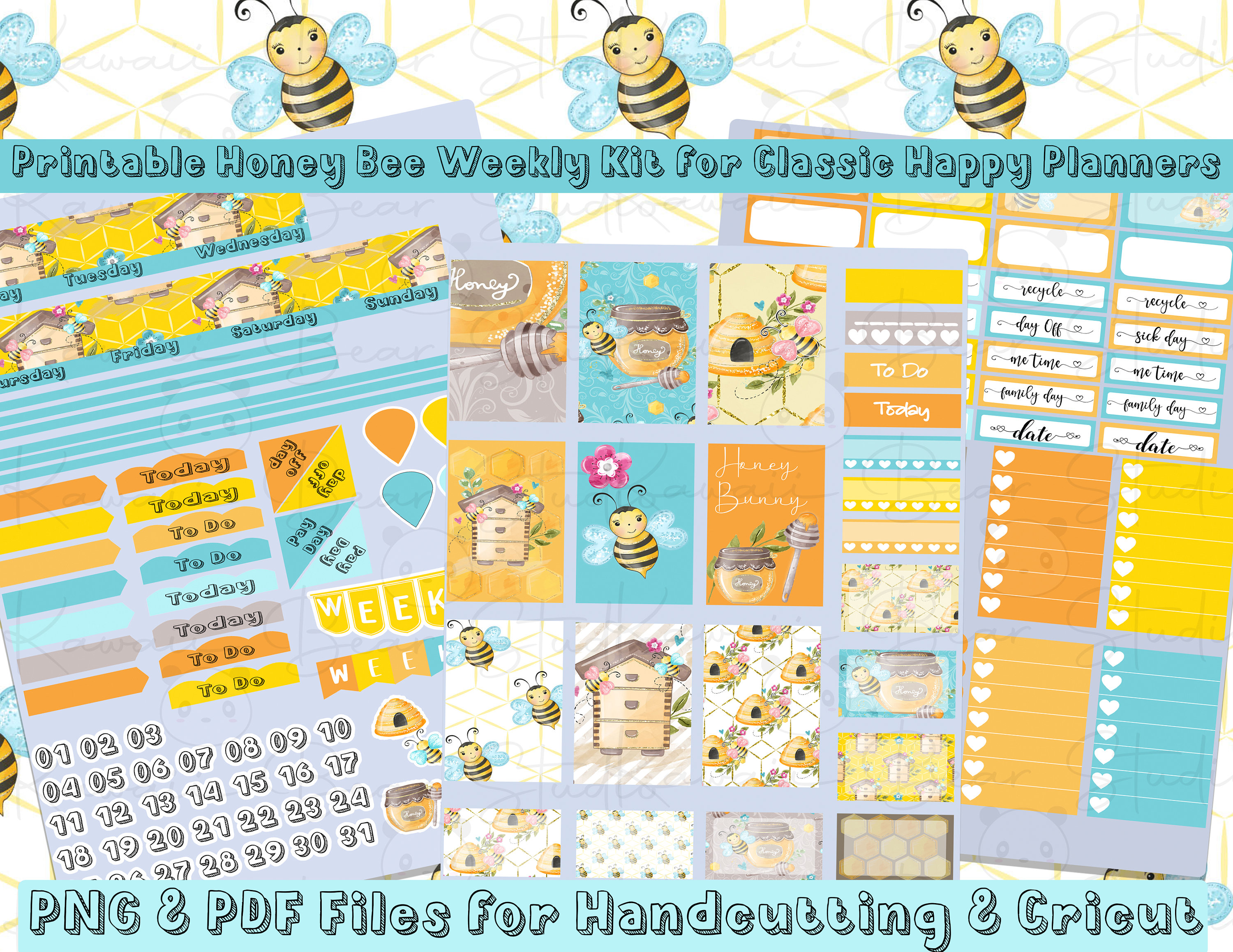 Craft Supplies & Tools Honey Bee Personal Planner Kit Papercraft etna ...