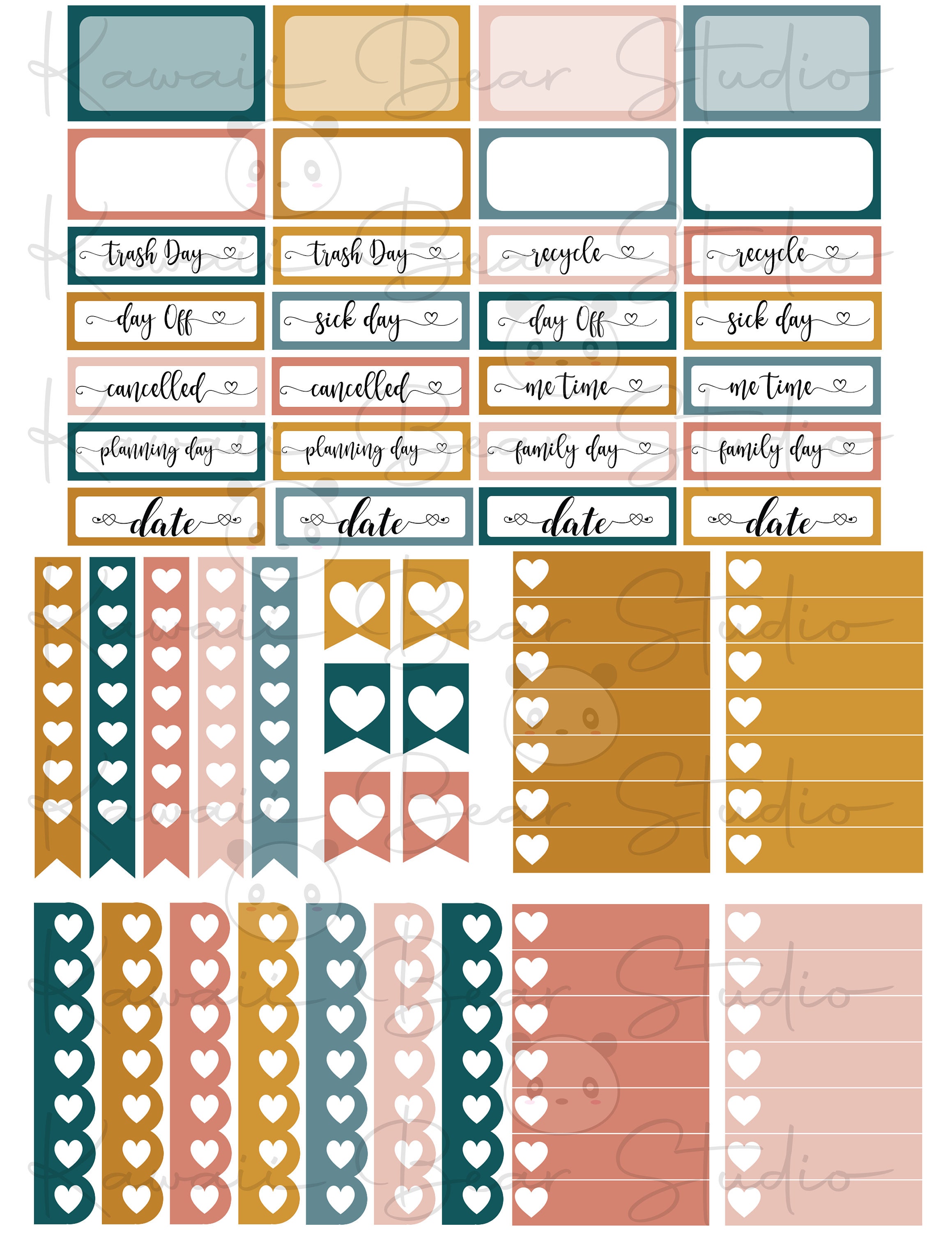 Printable Scandinavian Spring Weekly Kit for Classic Happy Planner - Etsy