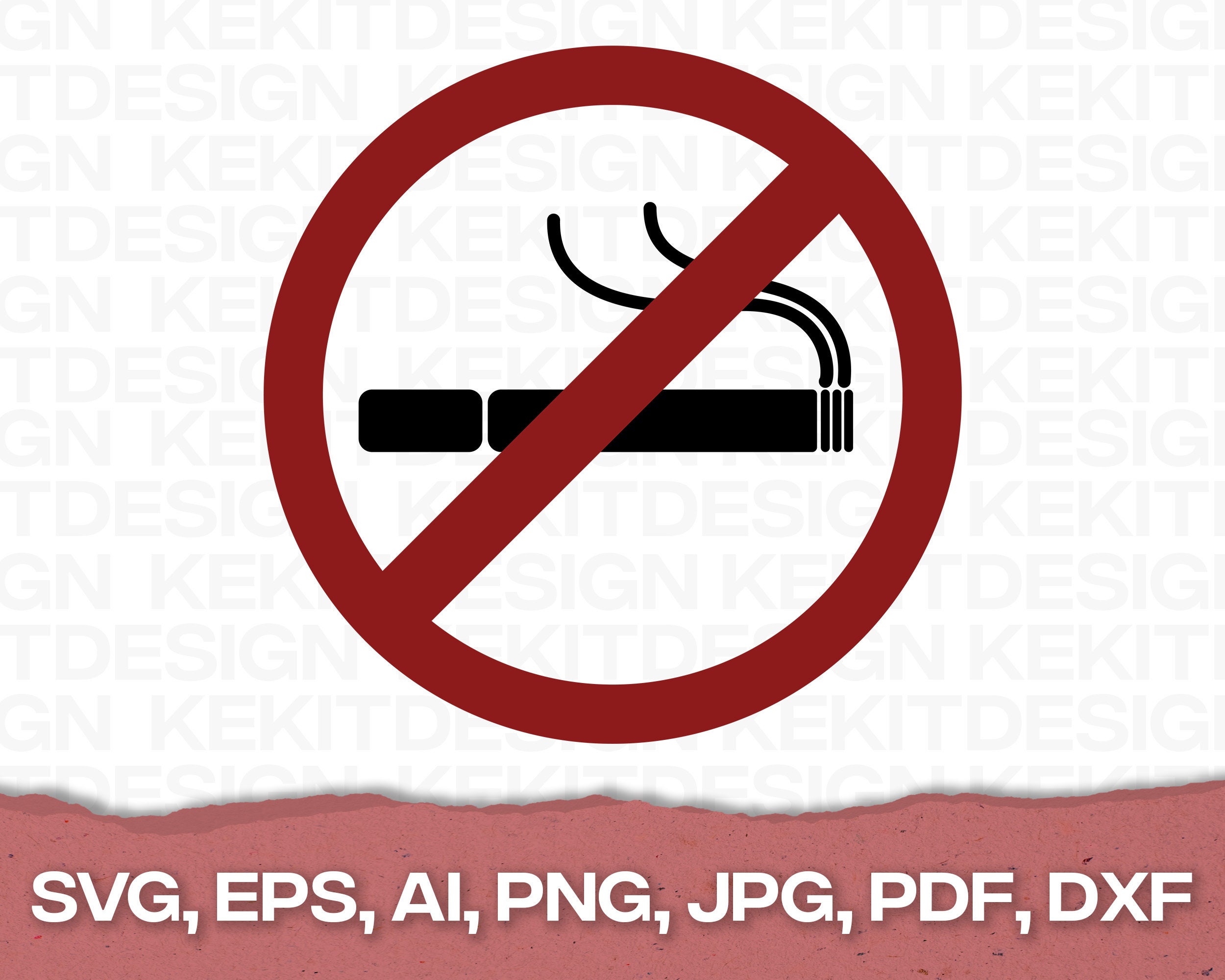 No Smoking Sign SVG PDF AI and More Instant Digital - Etsy