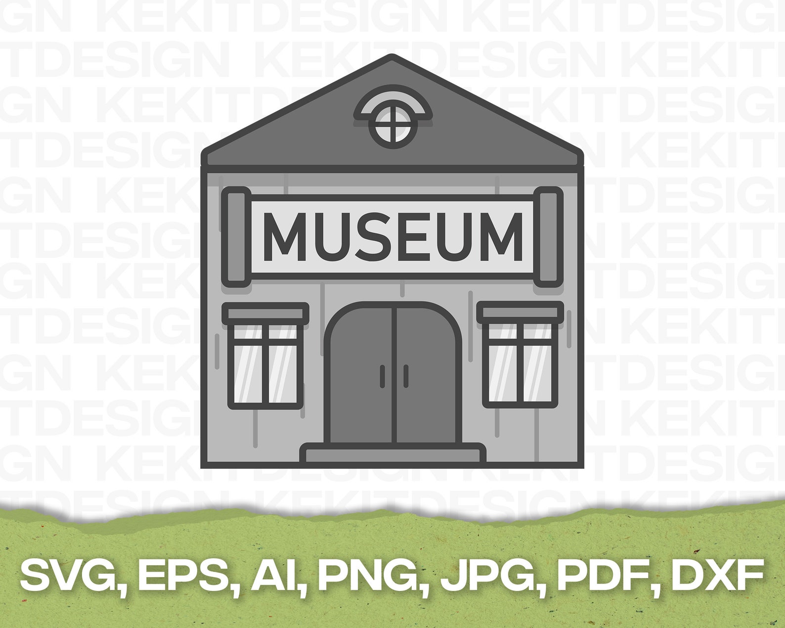 Museum City House SVG, EPS, PNG and More Instant Digital Download. D19 ...