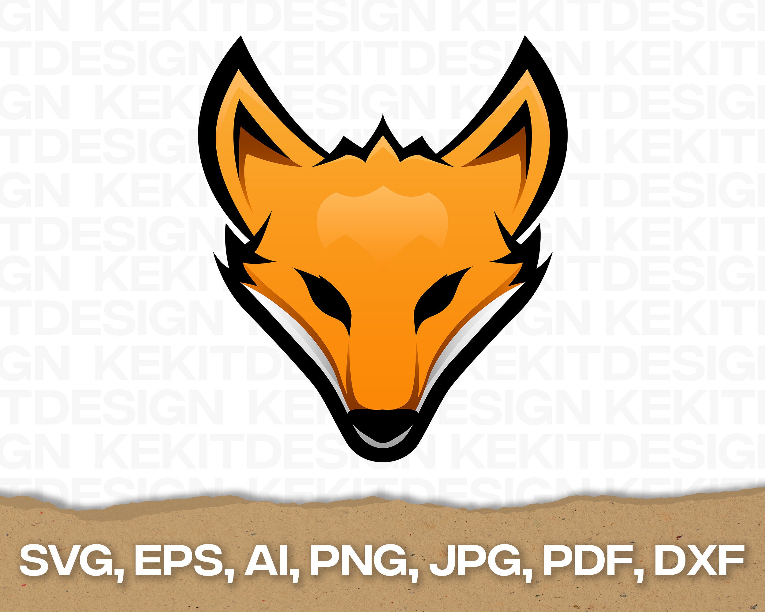 Fox, Fox Head, Fox Logo SVG, EPS, PNG and More Instant Digital Download ...