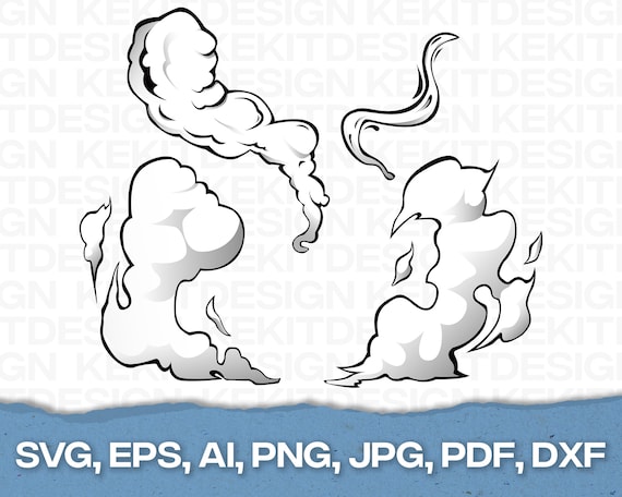 Smoke Clouds Pack Bundle SVG PDF AI and More Instant Digital | Etsy