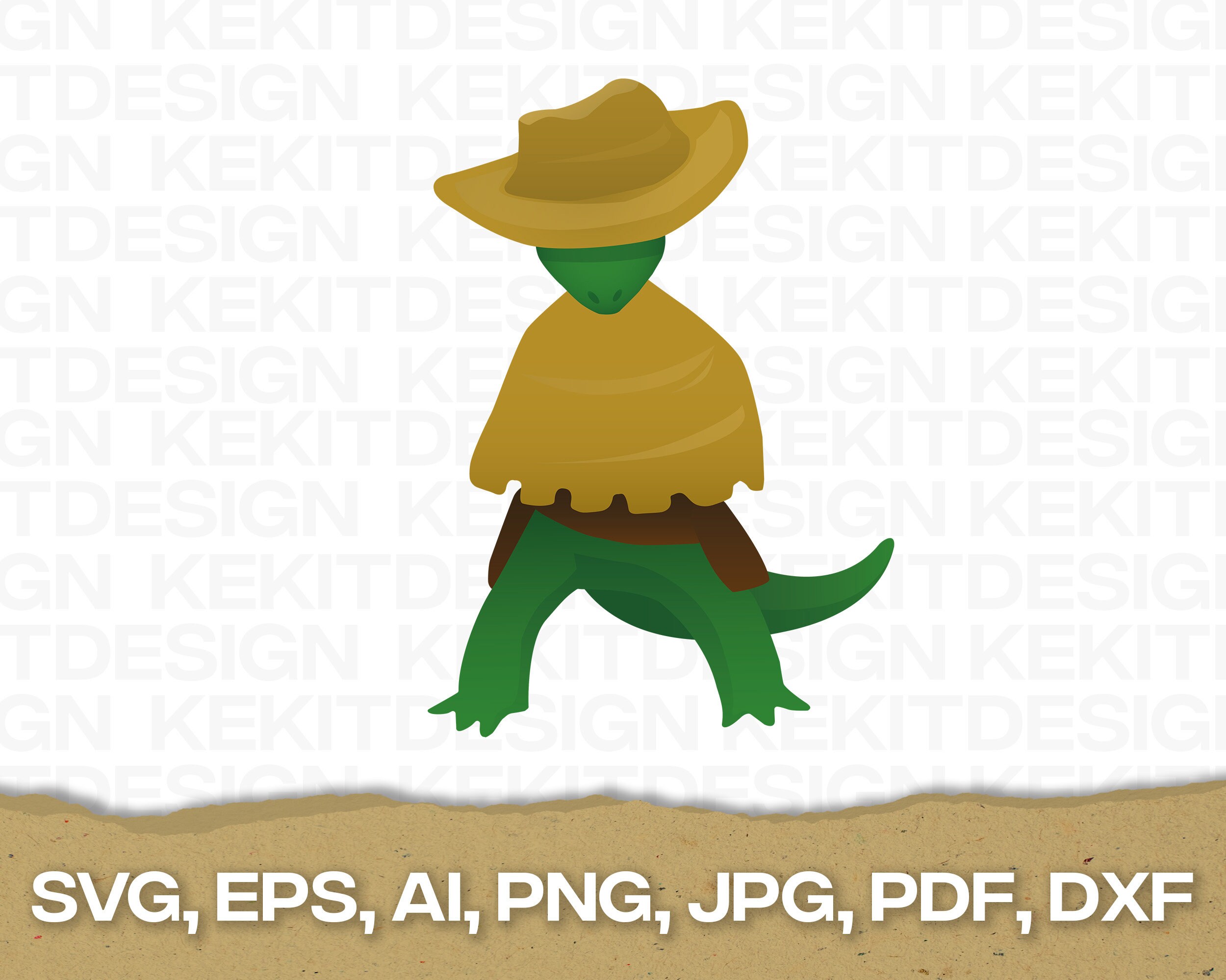 Lizard Cowboy on Wild West SVG, EPS, PNG and More Instant Digital ...