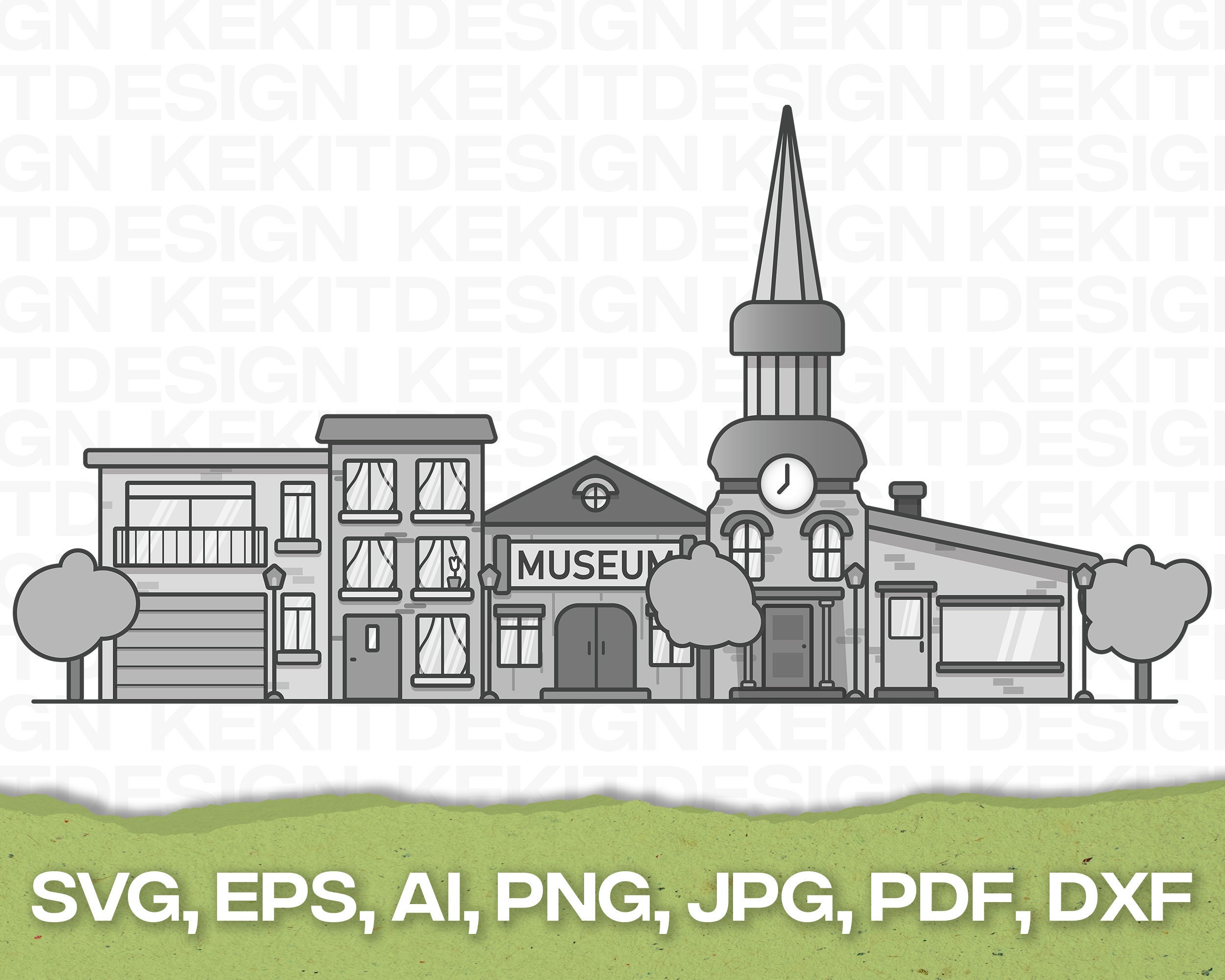 City Building, Cityscape Bundle SVG, EPS, PNG and More Instant Digital ...