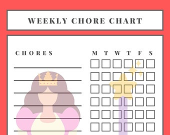 Princess Chore Chart | Etsy