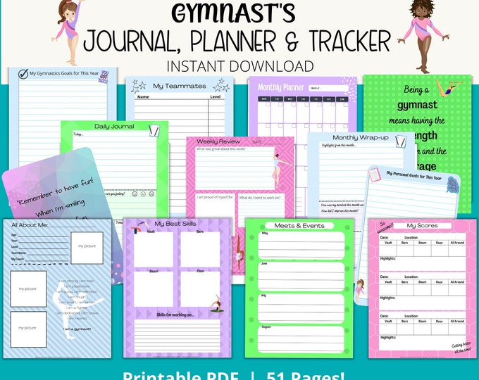 Personalized Girls' Gymnastics Scorebook - Etsy