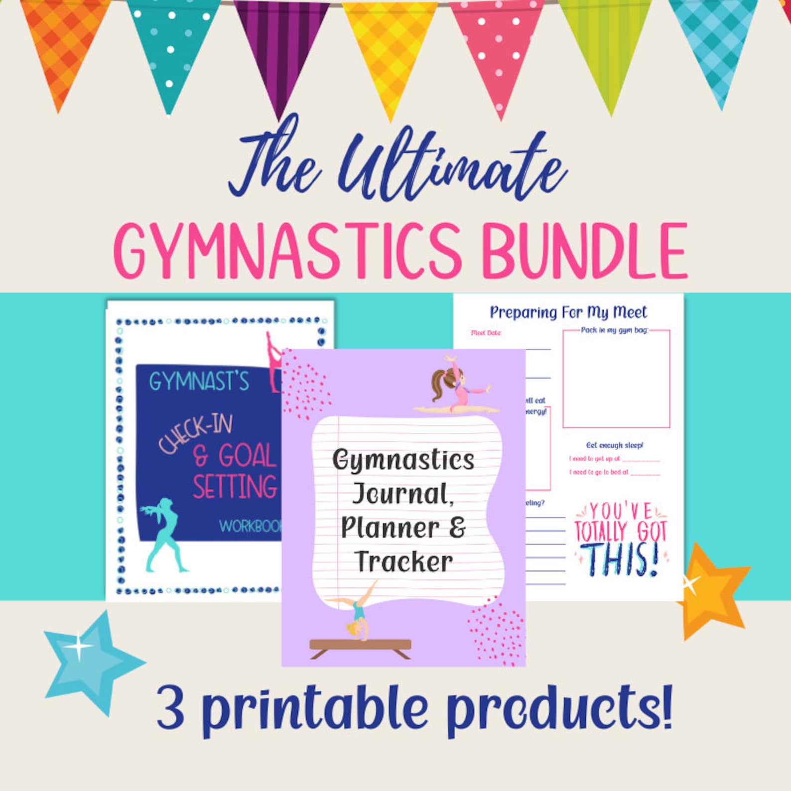 Gymnastics Printable Bundle, Gymnastics Journal, Gymnastics Trackers ...
