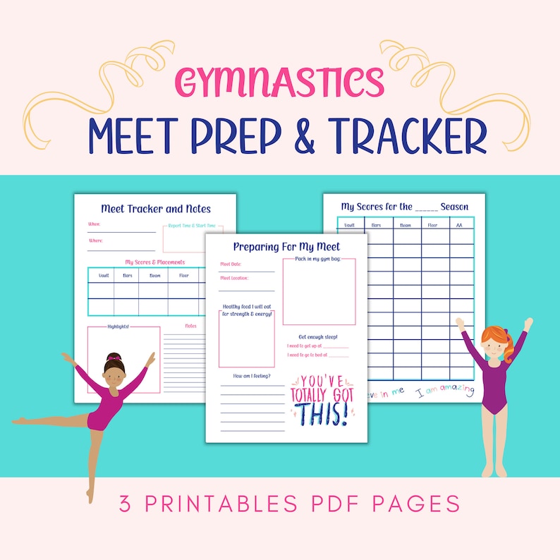 Gymnastics Meet Prep and Tracker, Gymnastics Meet Tracker, Gymnastics ...