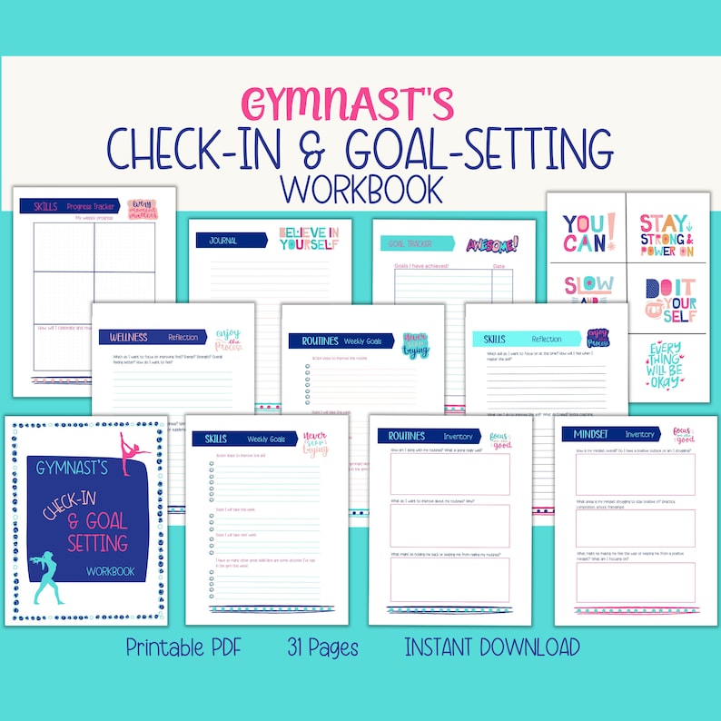 Gymnastics Goal-setting, Gymnastics Mindset, Gymnastics Tracker ...