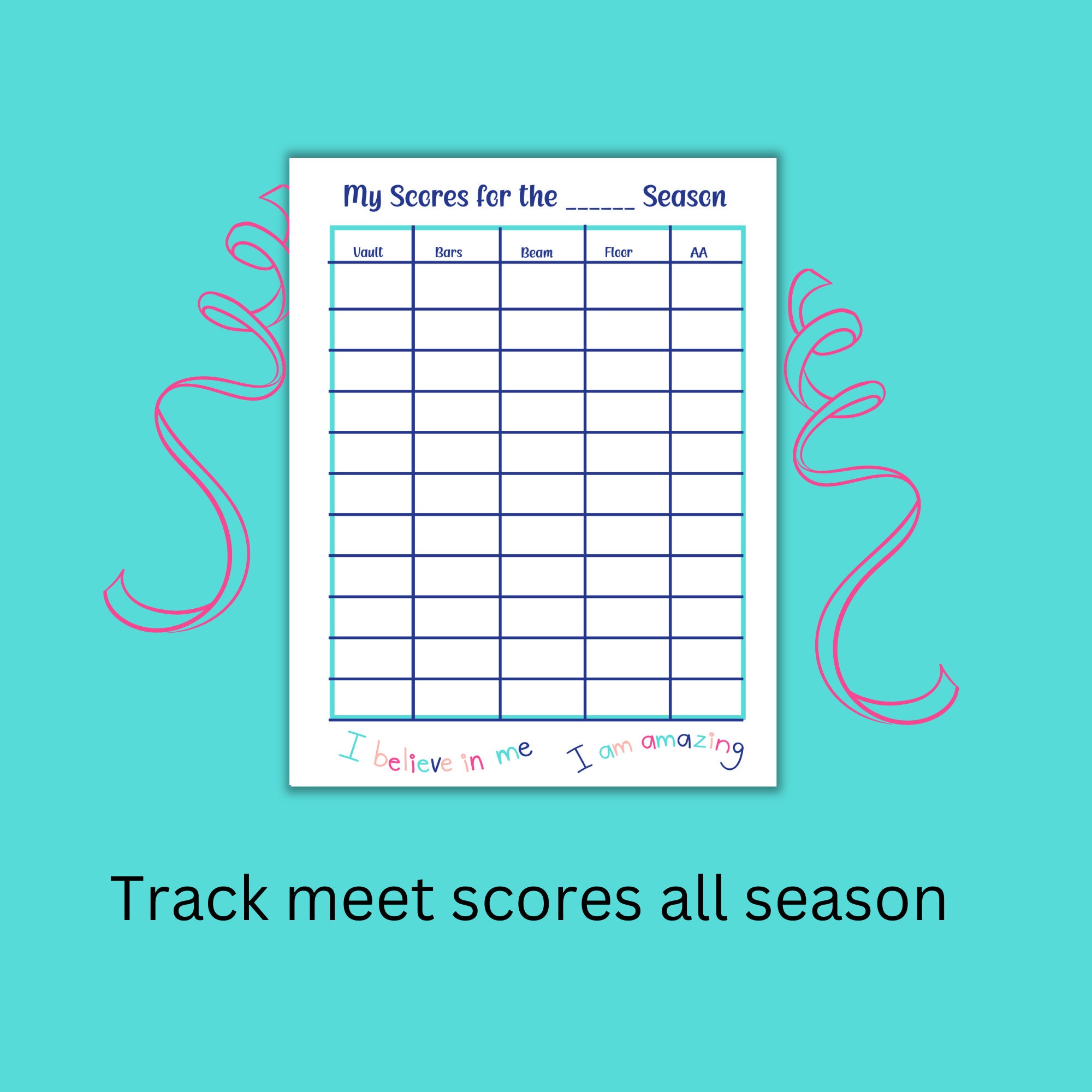 Gymnastics Meet Prep and Tracker, Gymnastics Meet Tracker, Gymnastics ...