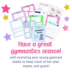 Gymnastics Printable Bundle, Gymnastics Journal, Gymnastics Trackers ...