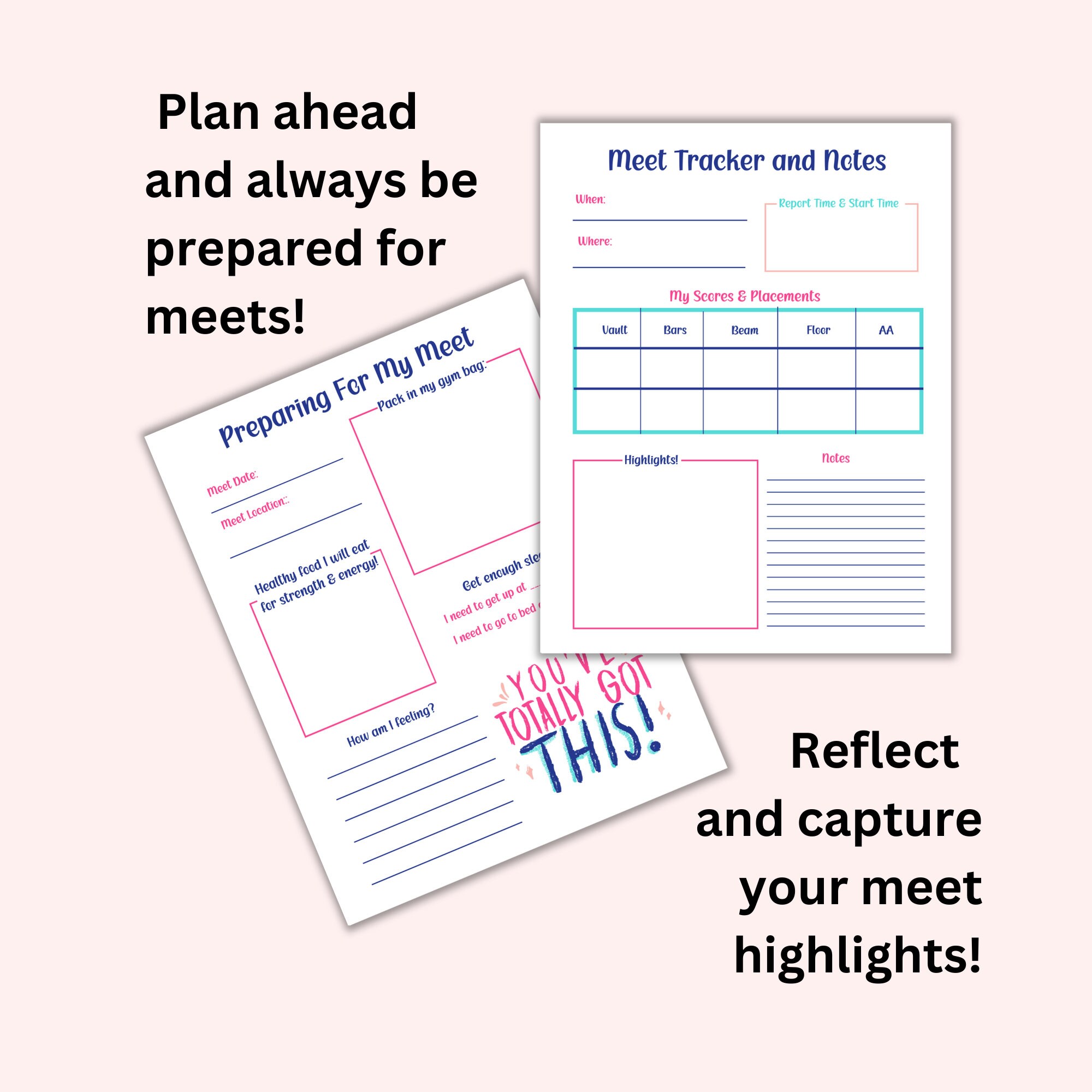 Gymnastics Meet Prep and Tracker, Gymnastics Meet Tracker, Gymnastics ...