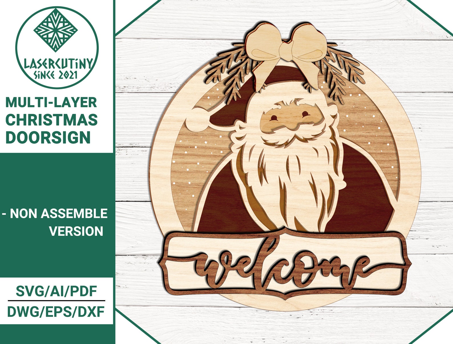 Santa Claus Sign SVG Happy Santa Svg Christmas Svg - Etsy