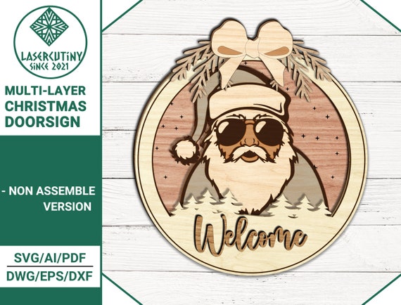 Santa Claus Sign SVG Cool Santa Svg Christmas Svg Christmas - Etsy