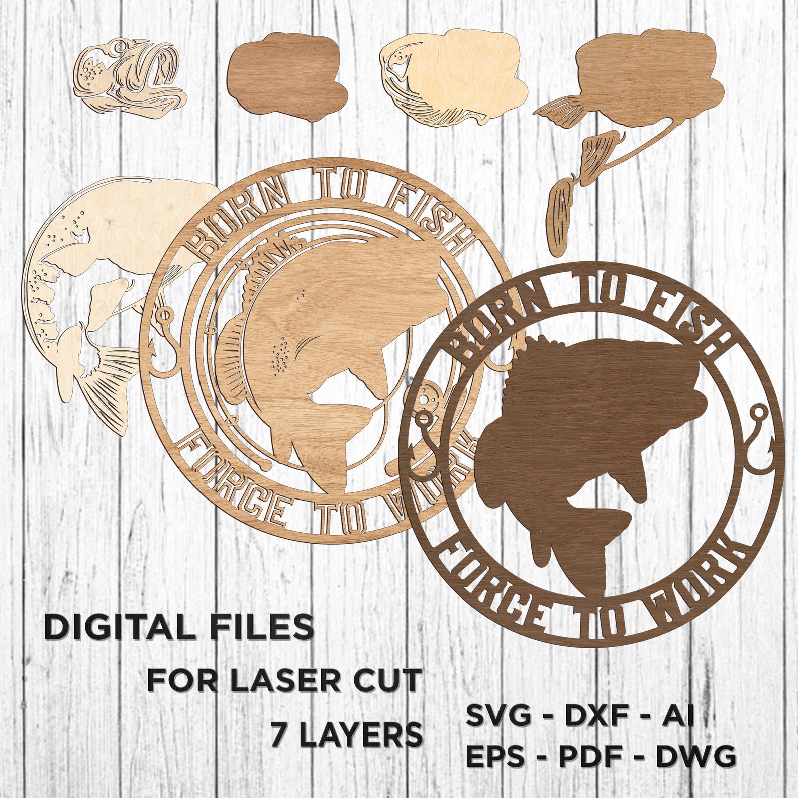 7 Layered Fishing Largemouth Bass Fish Art Decorfishing Art - Etsy