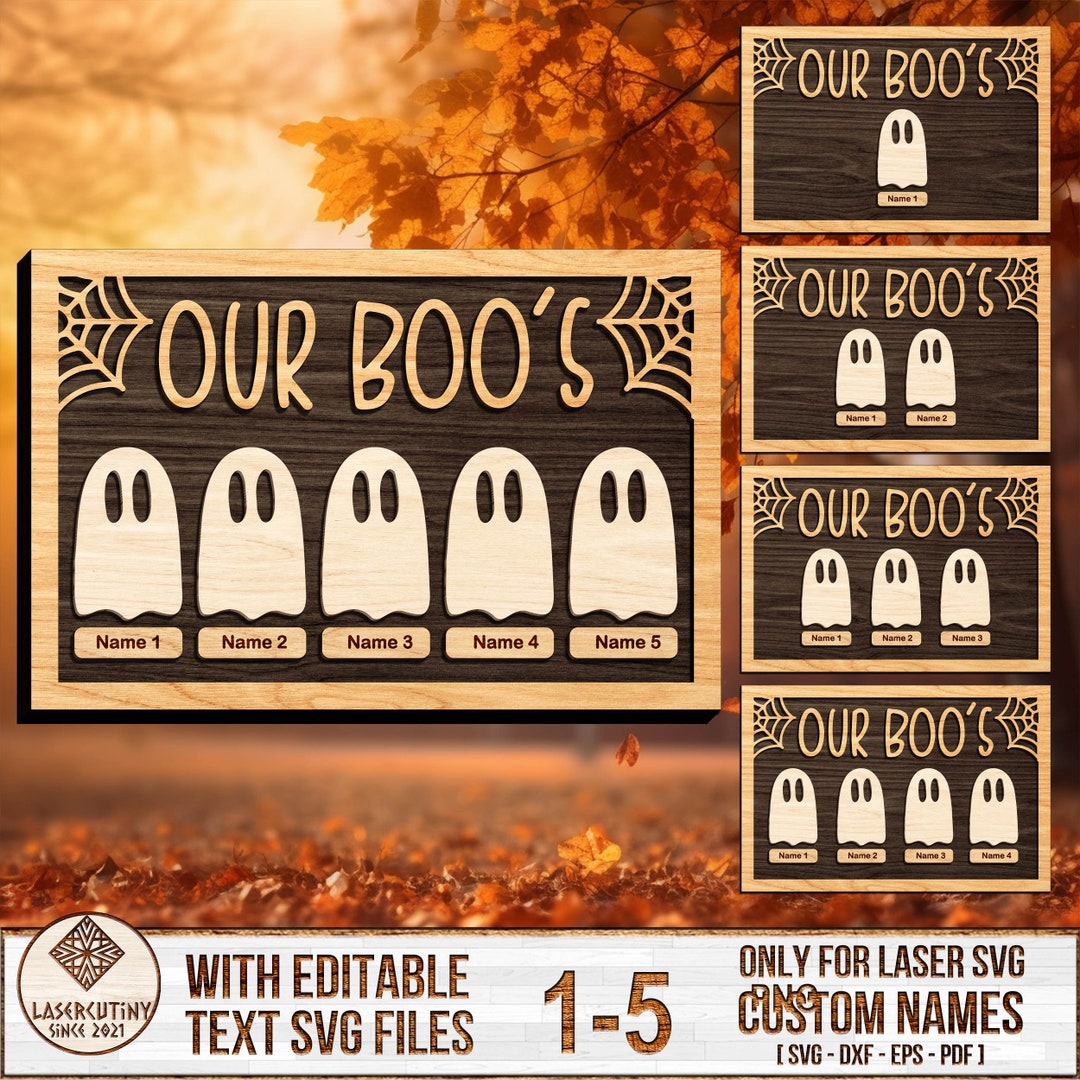 Personalized Our Boos Sign Svg, Ghost Svg, Halloween Sign Svg ...