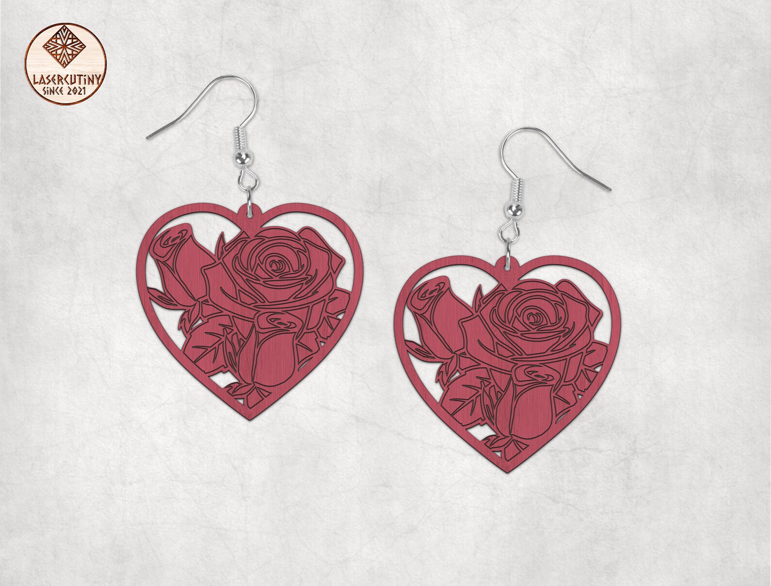 Bundle Rose Flower Boho Earrings Svg Flower Svg Rose Svg - Etsy