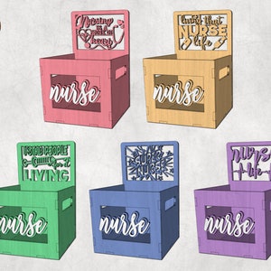 Bundle Nurse Wood Crate Svg, Nurse Life Crate Svg, Nurse Treats Box Svg ...