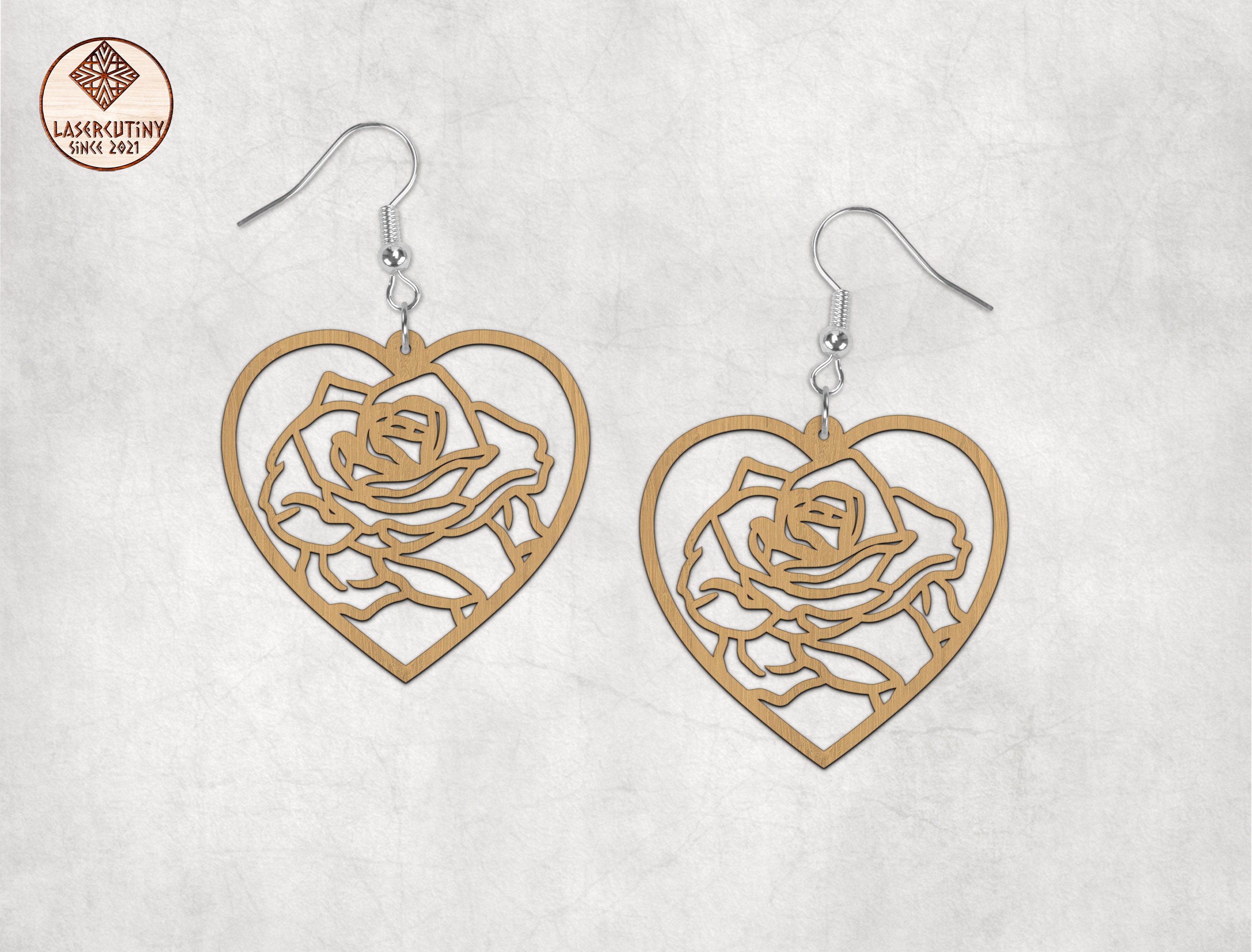 Bundle Rose Flower Boho Earrings Svg Flower Svg Rose Svg - Etsy