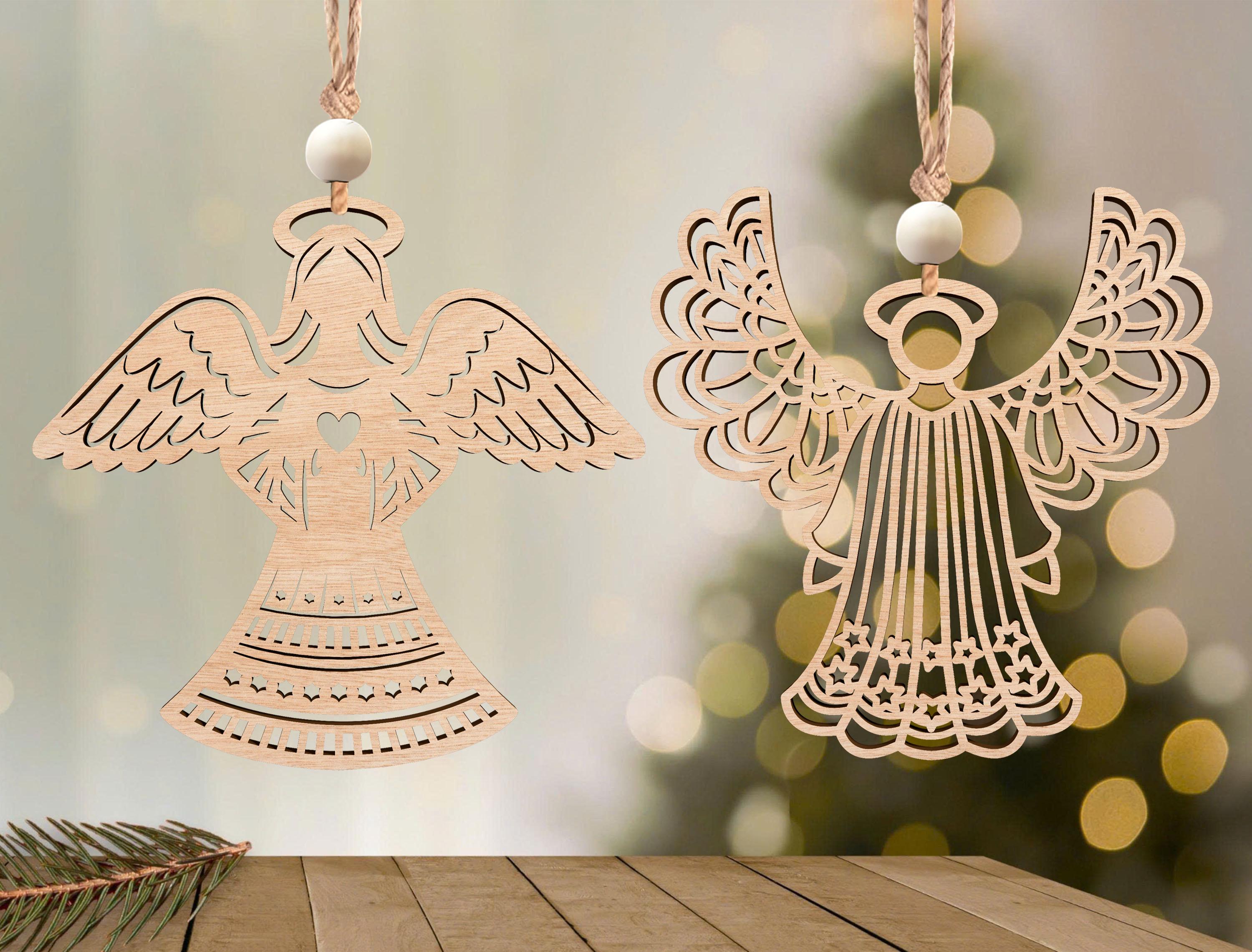 Christmas Angels Laser Cut Svg, Angel Christmas Tree Toppersvg ...
