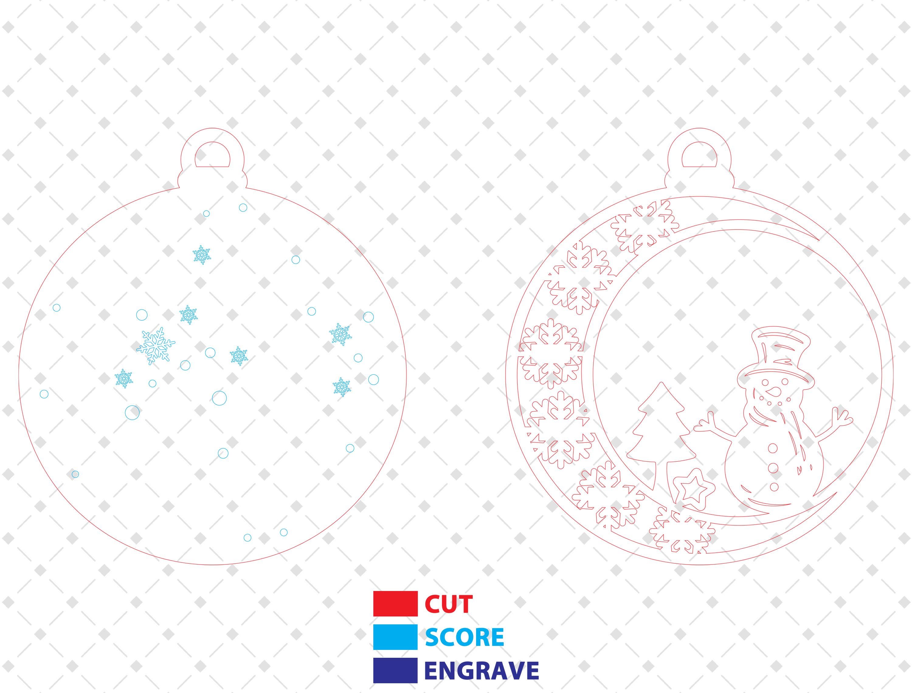 Personalized Family Snowman Christmas Ornament SVG ,custom Name Holiday ...