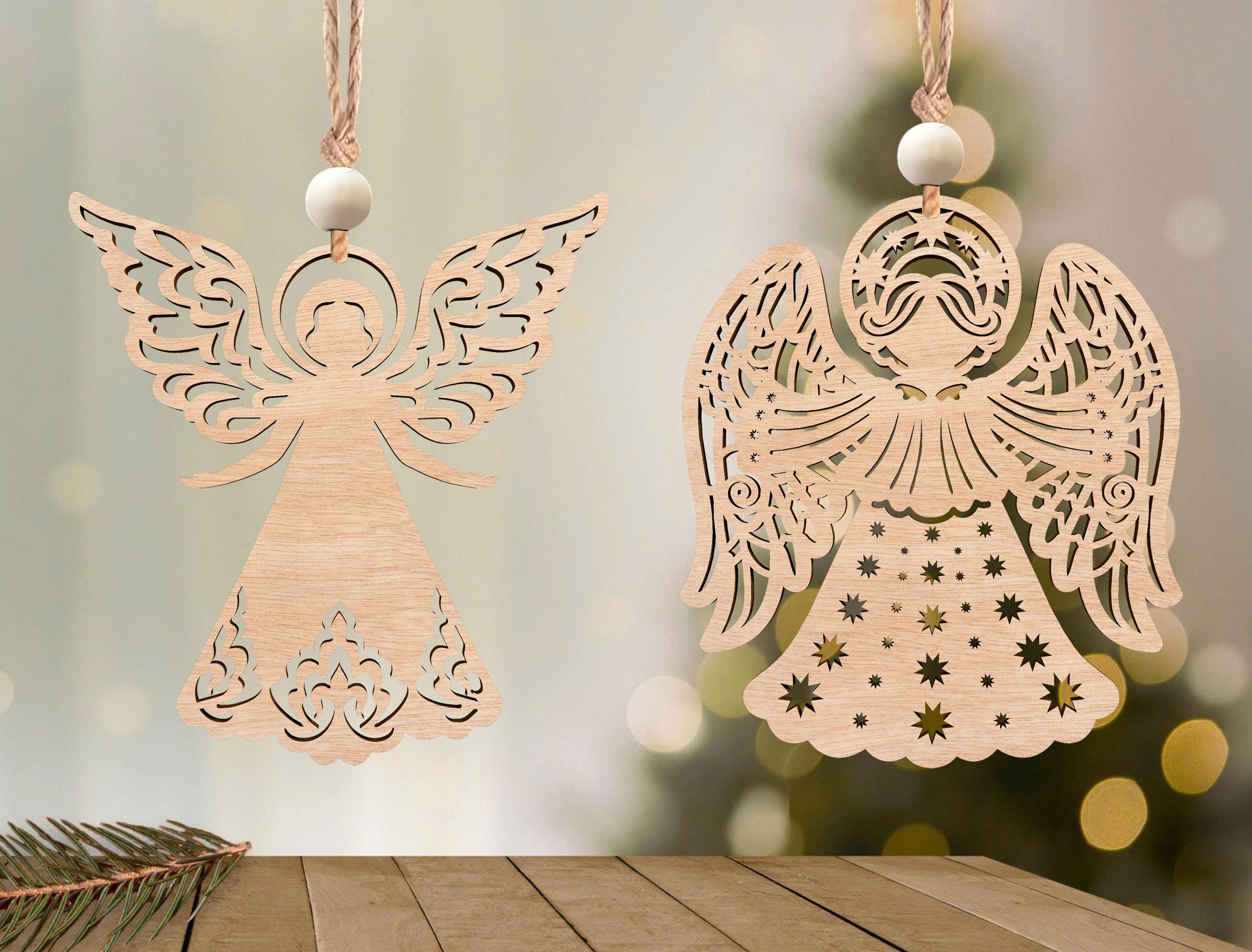 Christmas Angels Laser Cut Svg, Angel Christmas Tree Toppersvg ...