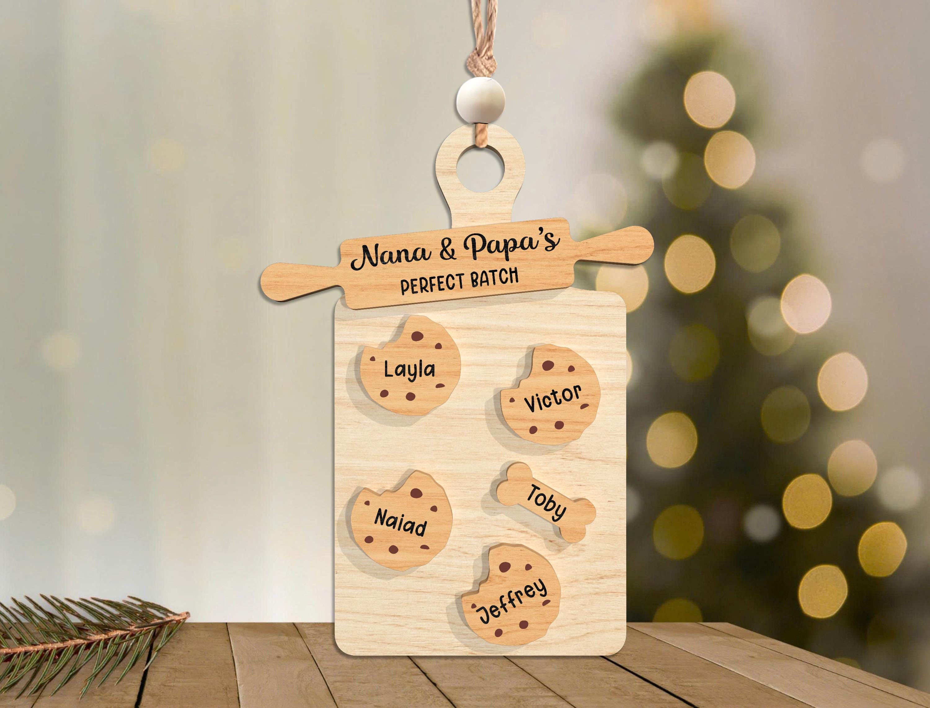 Perfect Batch Family Sign Laser Cut File, Cookie Themed Wooden Ornament ...