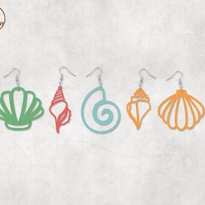Bundle Sea Shells Earrings Svg, Sea Shells Svg, Gift for Her,earrings ...