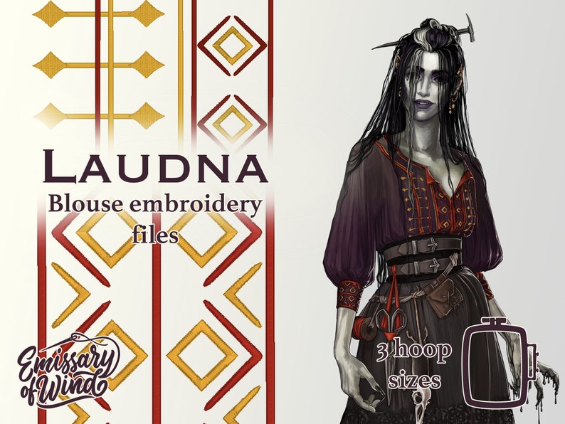 Laudna Embroidery Design Files for Cosplay DIGITAL - Etsy