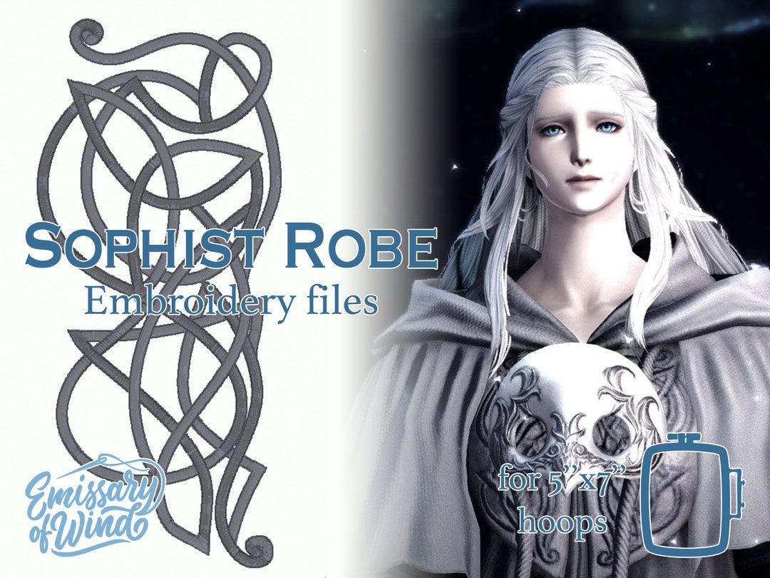Final Fantasy XIV - Sophist's Robe - Embroidery Design Files for ...