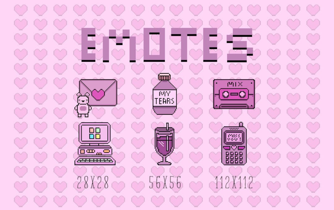Emote Pixel Art Cute - Etsy