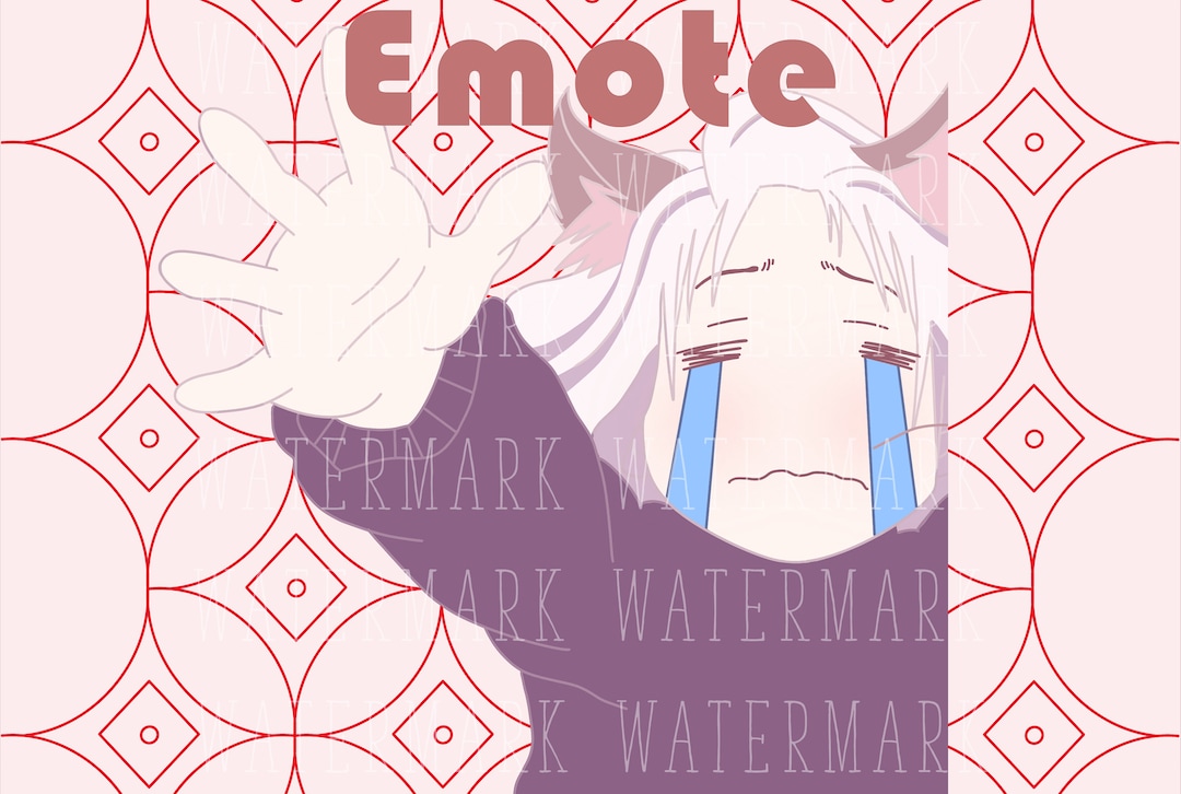 Cute Kawaii Emote Cry Girl - Etsy