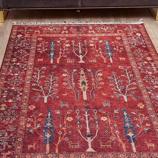 Burgundy Living Room Rug - Etsy