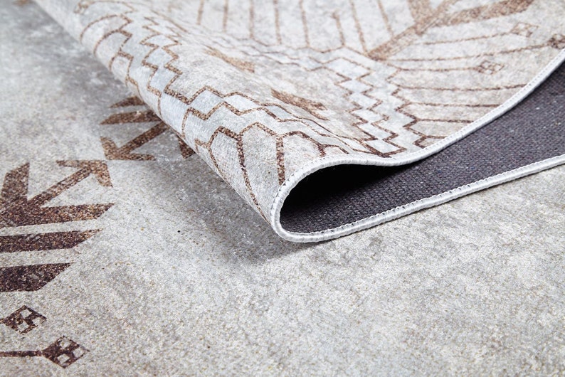 Boho Runner Rug White Beige Geometric Bohemian Farmhouse - Etsy