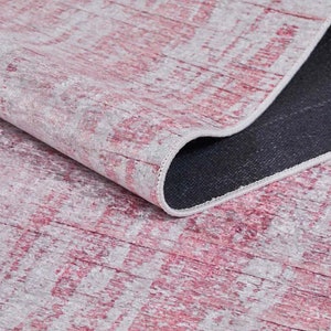 Distressed Pink Rug, Shabby Chic Abstract Oversized Area Rugs 10x13 ...