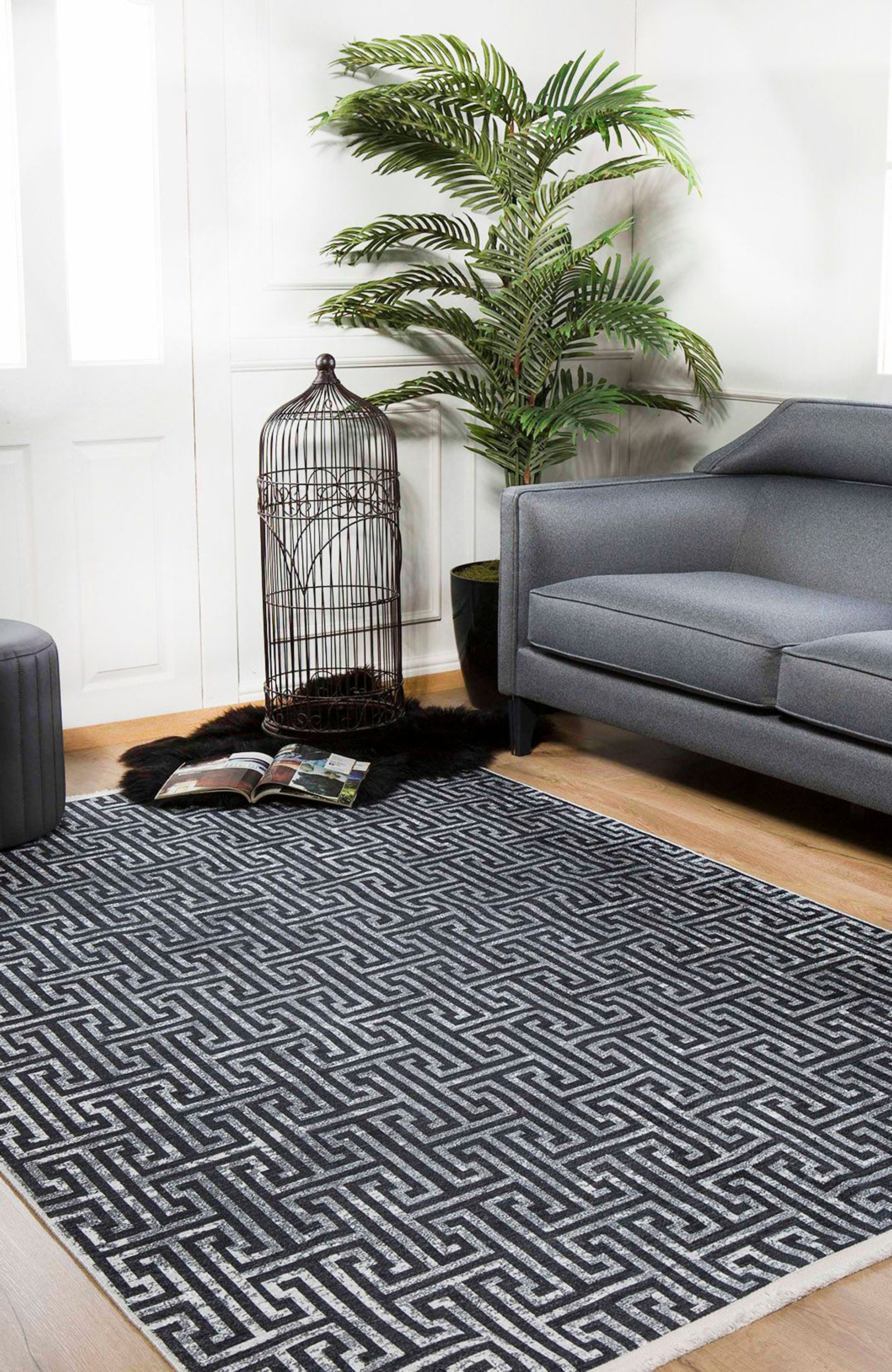 Navy Blue Art Deco Rug Geometric Area Rugs 10x13 9x12 8x10 - Etsy