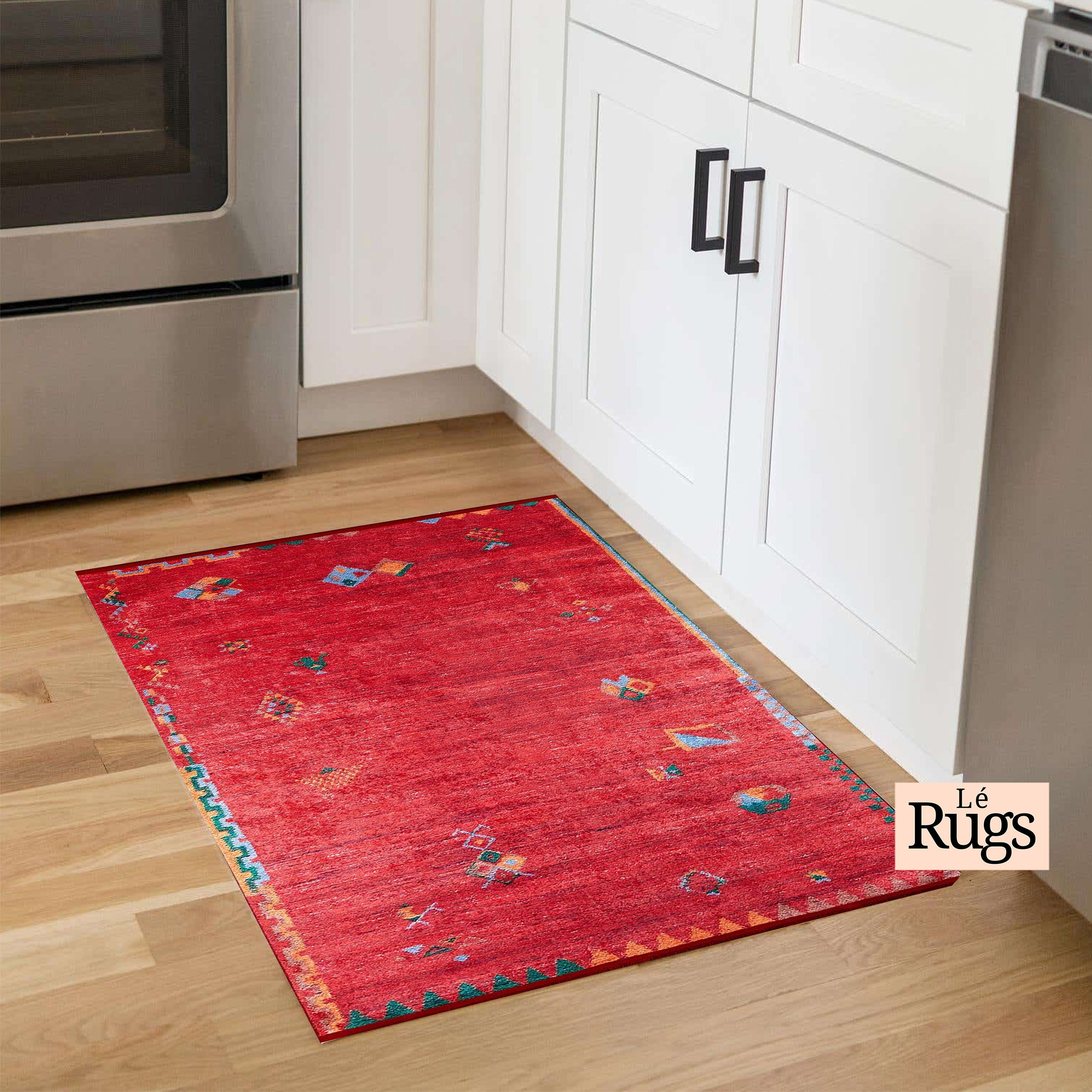 Black And Red Kitchen Rugs