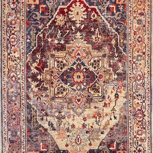 Turkish Beige Rust Orange Rug, Medallion Vintage Style 8 X 10 6x9 5x8 ...