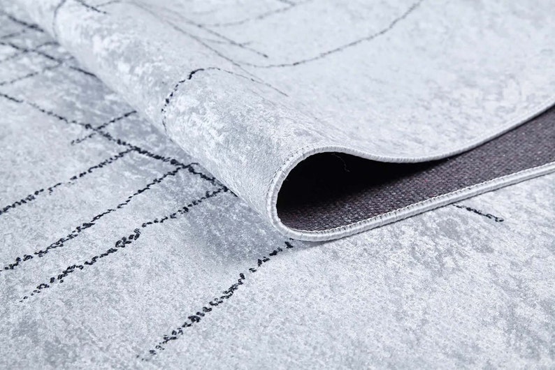 White Designer Area Rug Decorative Geometric Farmhouse Home - Etsy