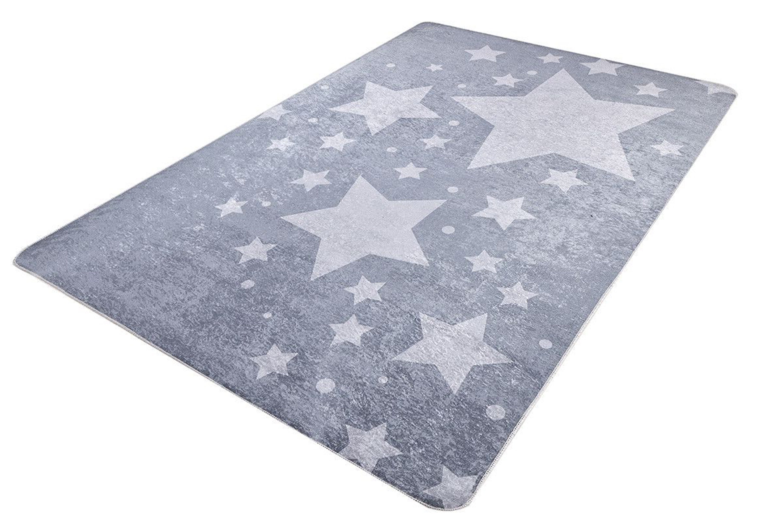 Stars Gray Kids Rug Grey Star Play Room Gift for Children - Etsy