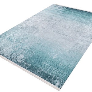 Beach Ocean Aqua Blue Area Rugs, Luxury Turquoise Rug 8 X 10 6x9 5x8 ...
