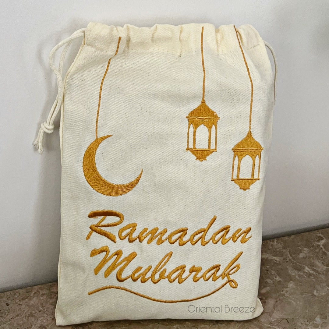 Ramadan Gift Bag, Eid Gift Bag, Canvas Bag, Ramadan Favor Bag - Etsy