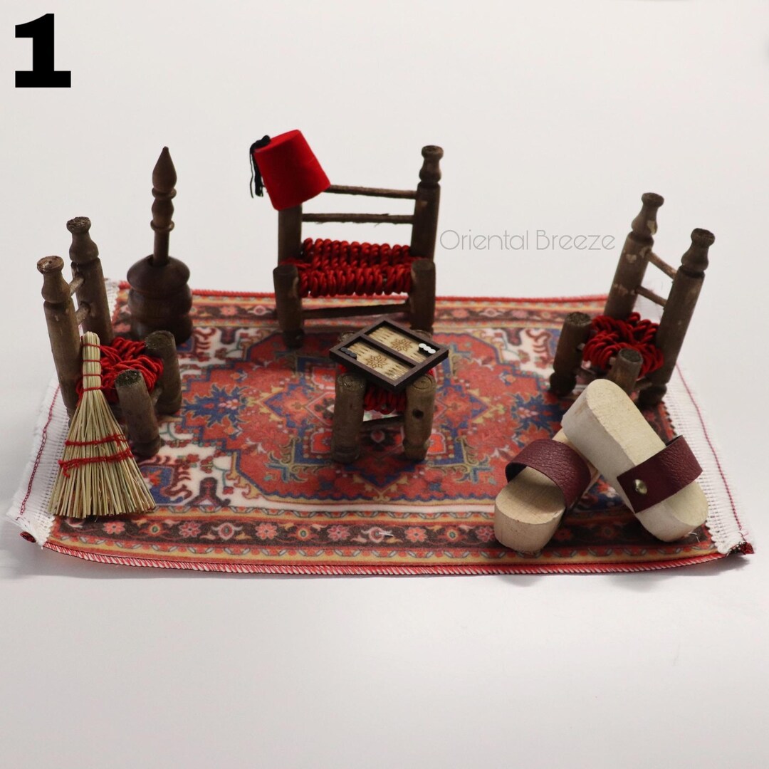 Traditional Miniature, Syrian Miniature Set of Chairs and Antiques ...