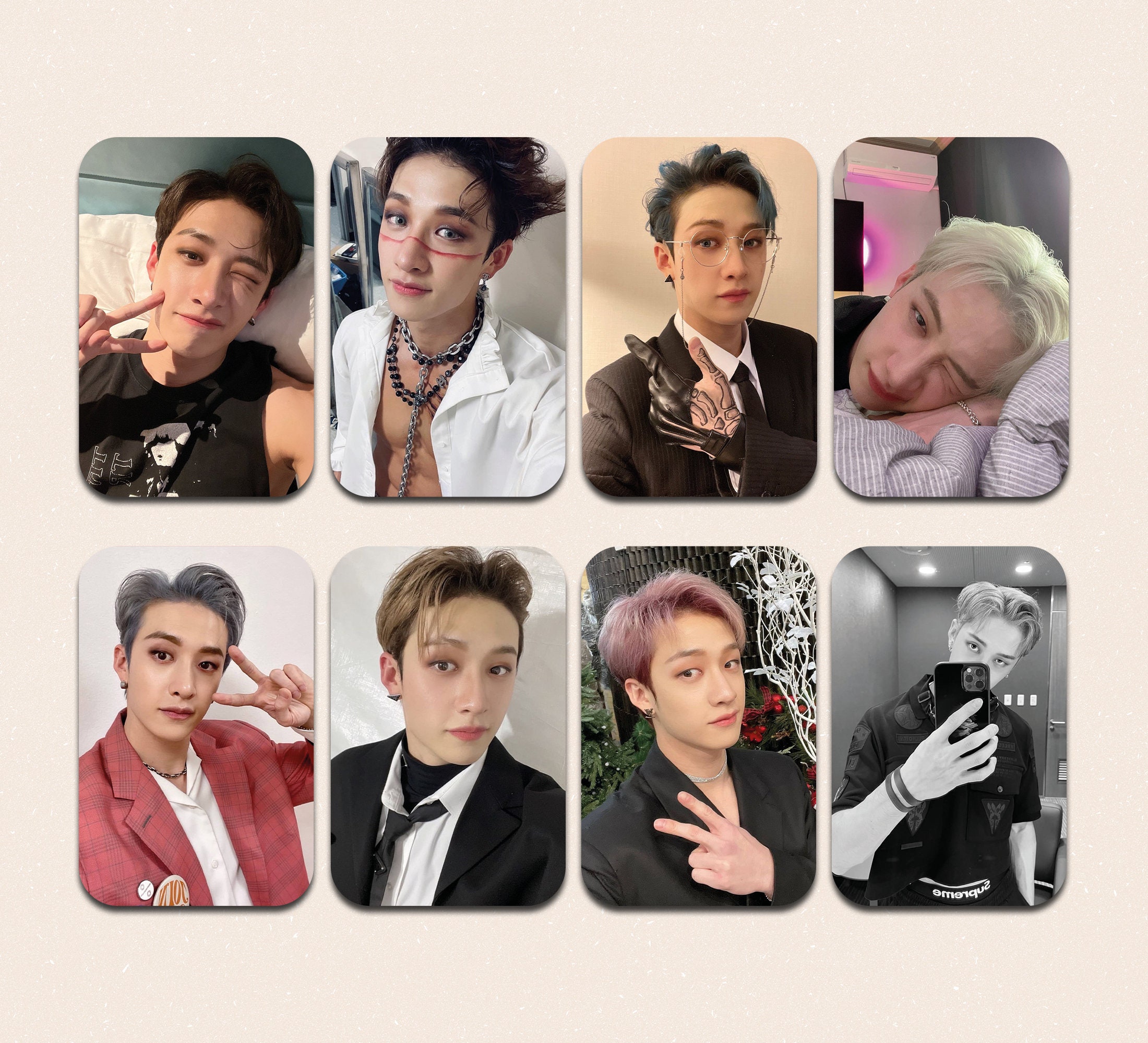 PRE-ORDER: 8 Bang Chan Photocards Stray Kids Photocards - Etsy